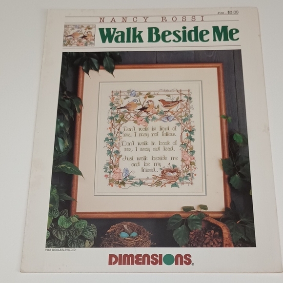 Dimensions | Office | 25 Vtg Walk Beside Me Nancy Rossi Cross Stitch ...